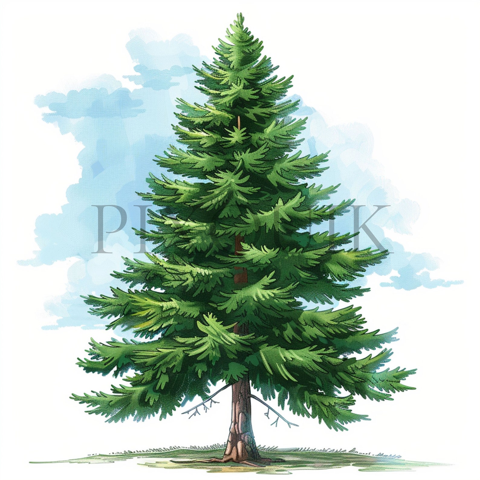 Hemlock Tree Clipart 10 High Quality Jpgs Beautiful Trees Digital ...