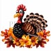 Turkey Clipart | Fall Animal, Autumn Leaves (instant Download) - Etsy
