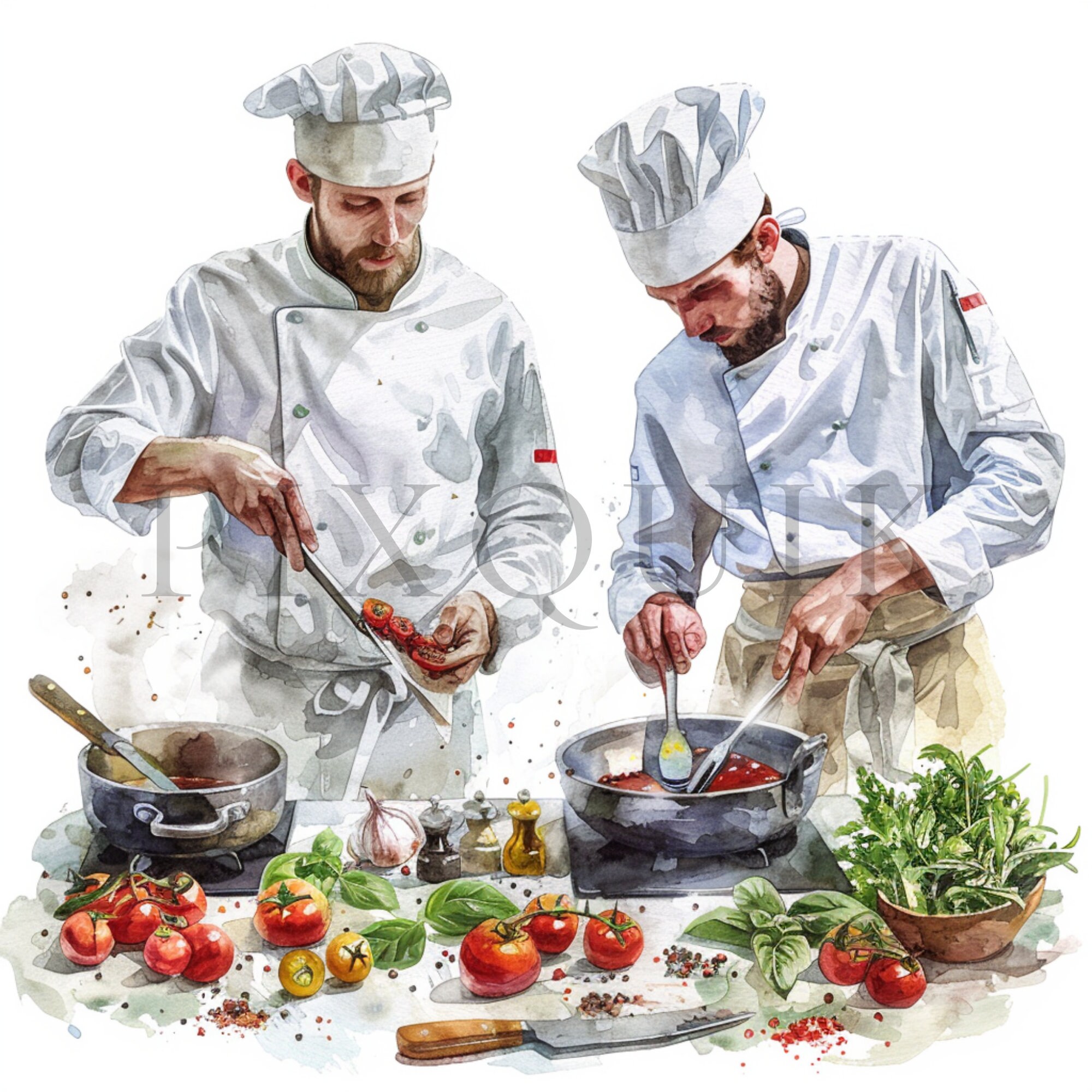 Chef Cooking Clipart | Culinary Art, Father's Day (digital Download) - Etsy