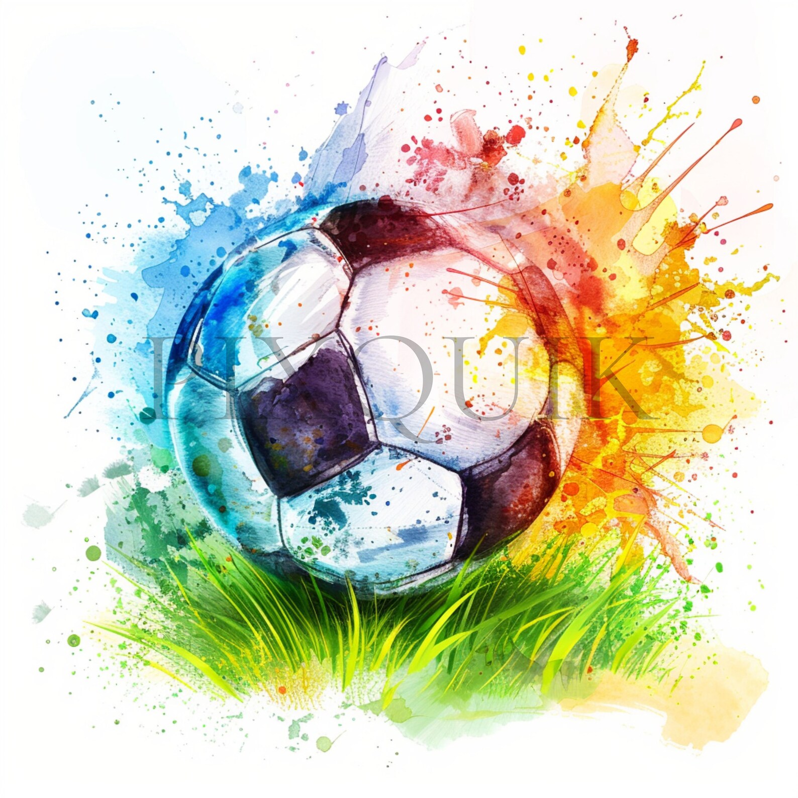 Watercolor Soccer Ball Clipart 10 High Quality Jpgs Football Clipart ...