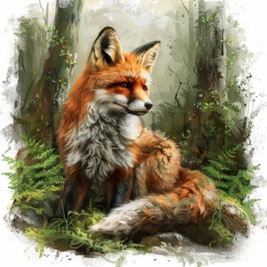 Fox Clipart | Woodland Animals, Card Making (digital Download) - Etsy ...