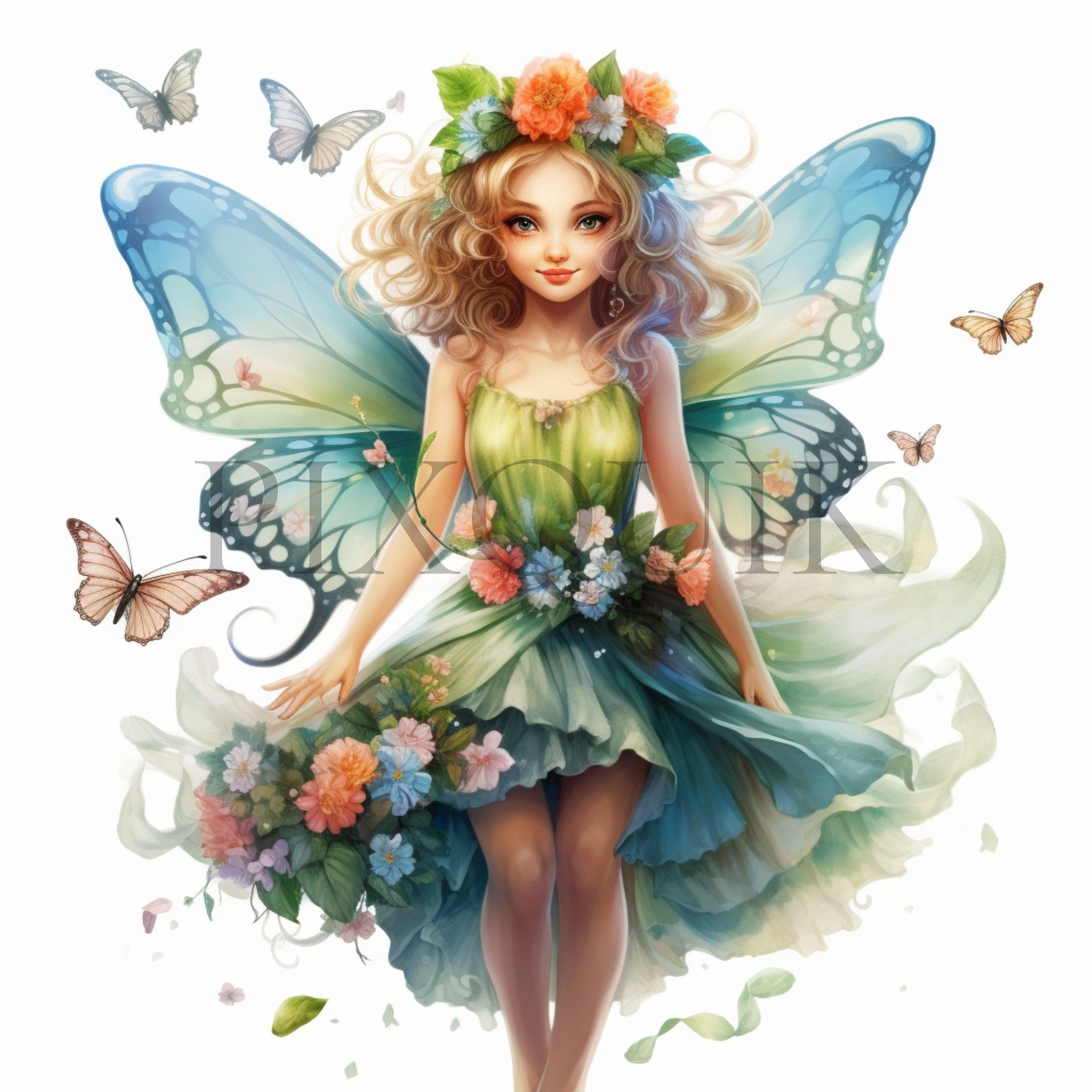Spring Fairy Clipart 10 High Quality Jpgs Enchanting Fairy ...