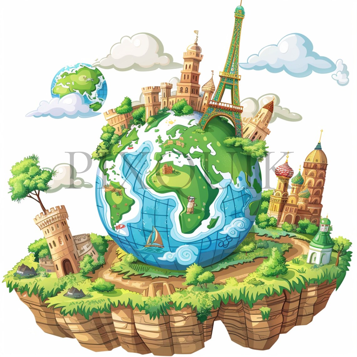 Watercolor World Clipart | Earth Globe JPG Images (digital Download) - Etsy
