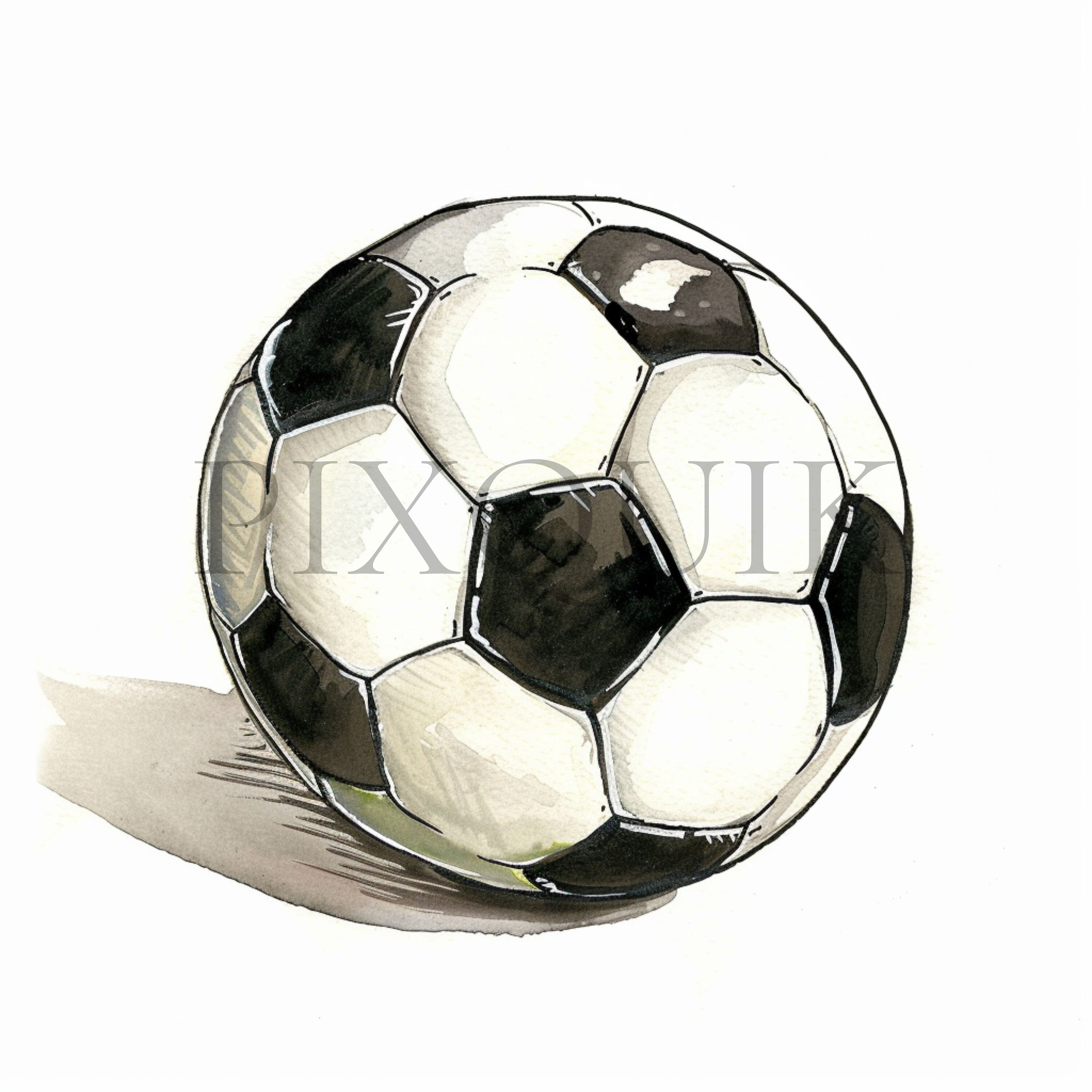 Watercolor Soccer Ball Clipart | Sports Art, Commercial Use (digital ...