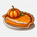 Watercolor Pumpkin Pie Clipart | Fall Harvest Illustration (digital ...