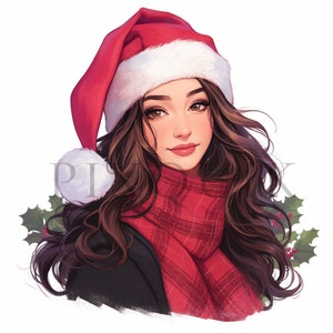 Holiday Girl Clipart | Xmas, Winter Theme (digital Download) - Etsy