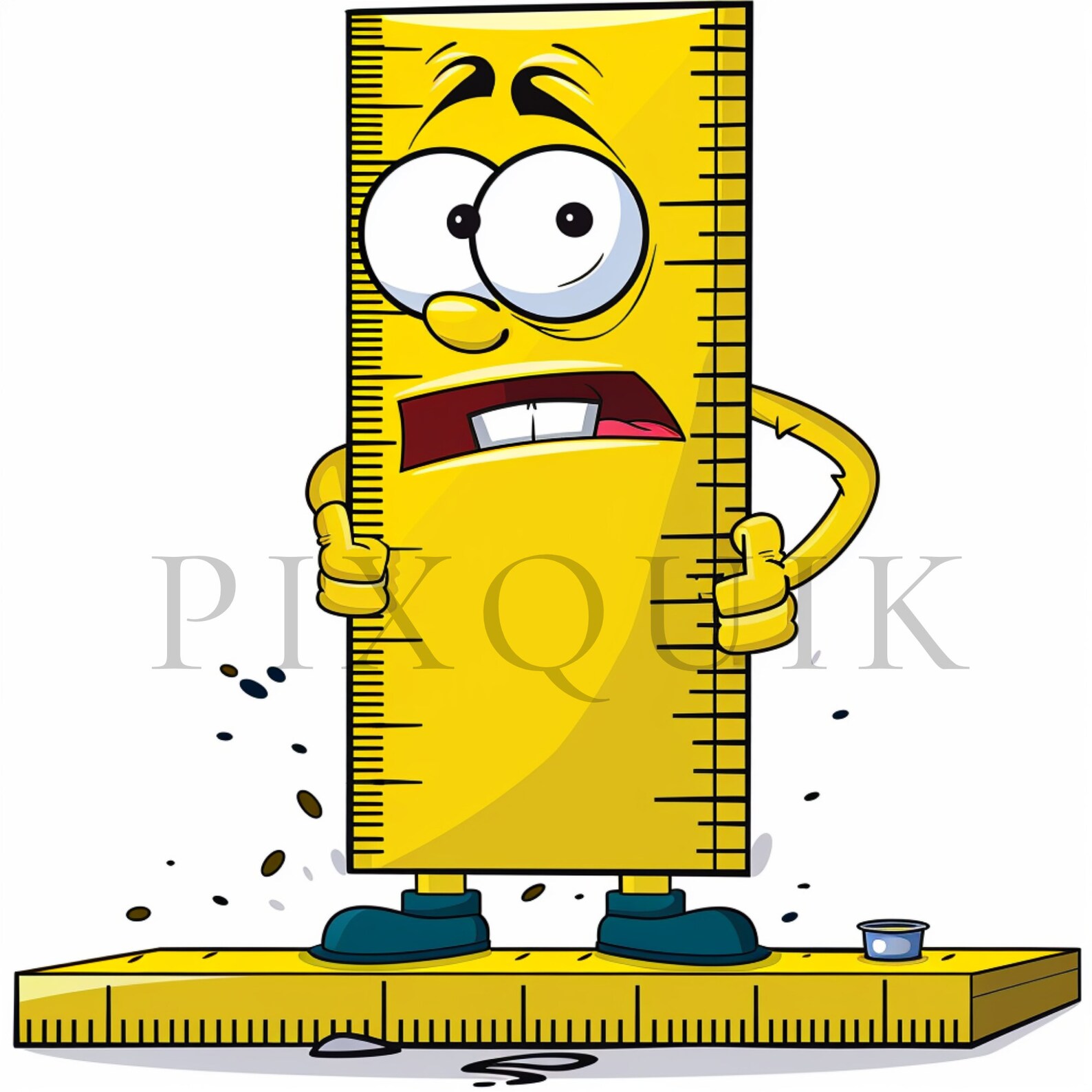 Cartoon Ruler Clipart | Back to School Graphics (digital Download) - Etsy