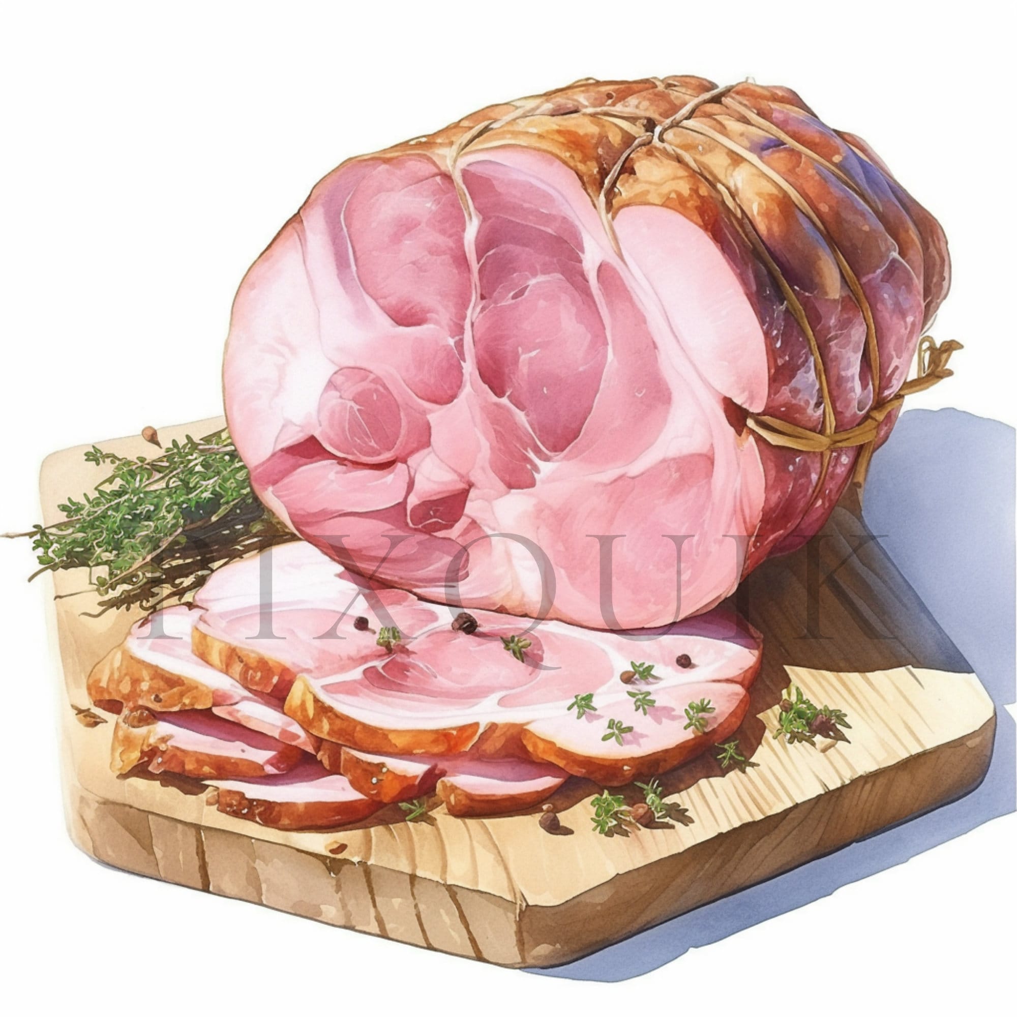 Holiday Ham Clipart: Thanksgiving Food Art (digital Download) - Etsy