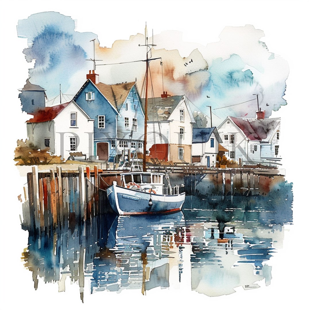 Quiet Harbor Clipart 10 High Quality Jpgs Printable Harbor Clipart ...