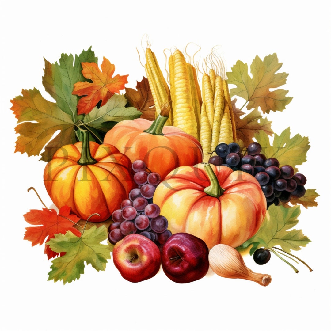 Autumn Harvest Clipart | 10 High Quality Jpgs | Digital Download ...