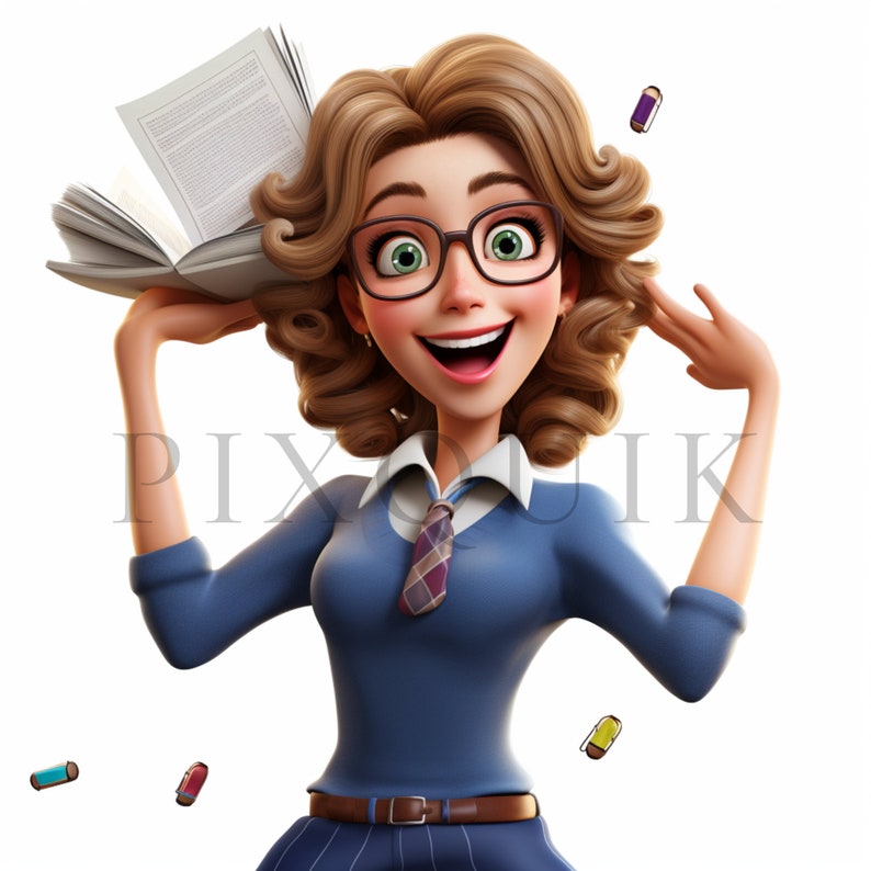 Funny Teacher Clipart 10 High Quality Jpgs Digital Download Teacher ...