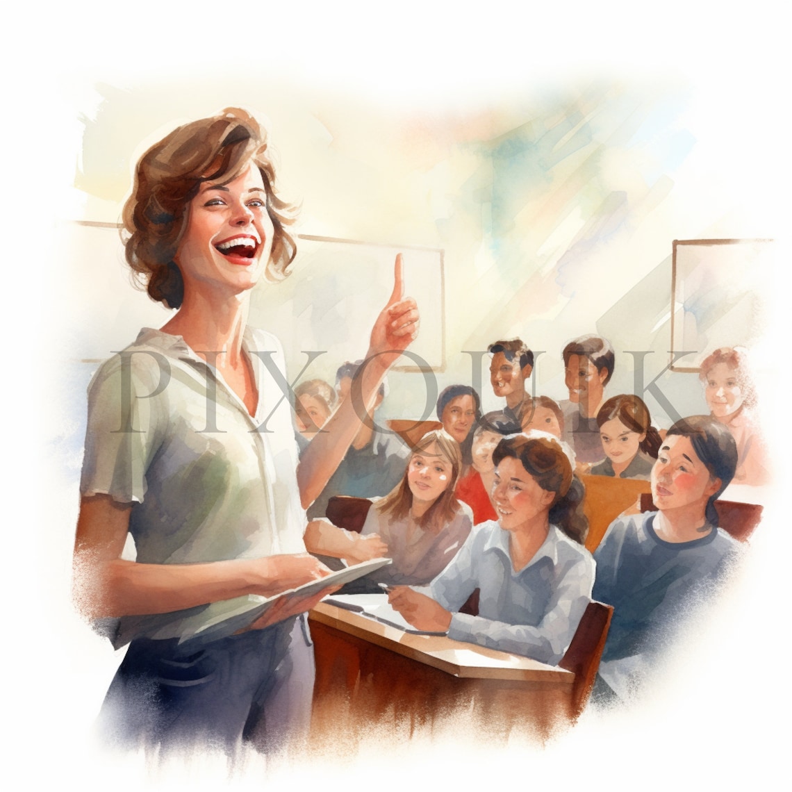 Teacher and Students Clipart | Educational Jpgs (digital Download) - Etsy