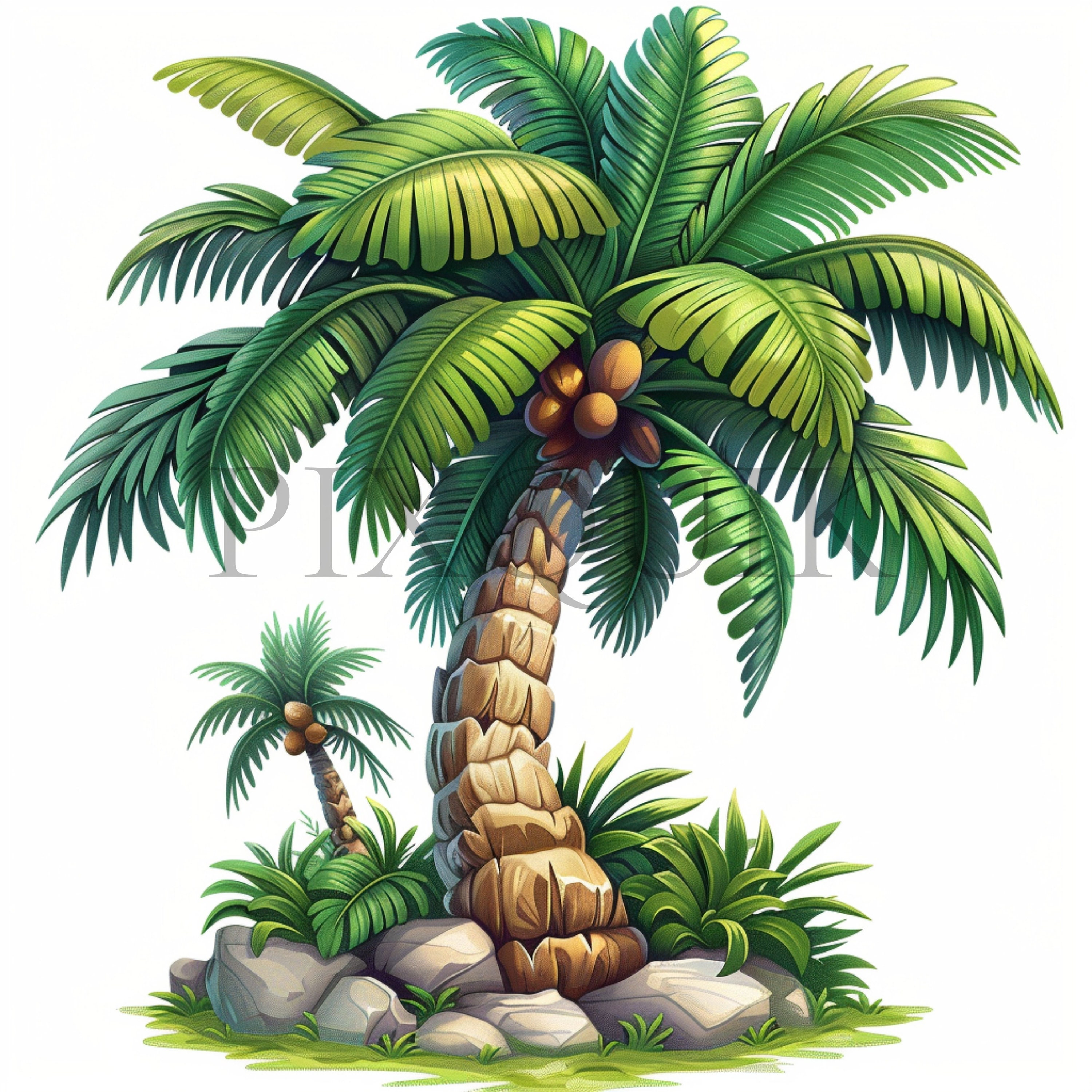 Palm Tree Clipart 10 High Quality Jpgs Coconut Trees Clipart Holiday ...