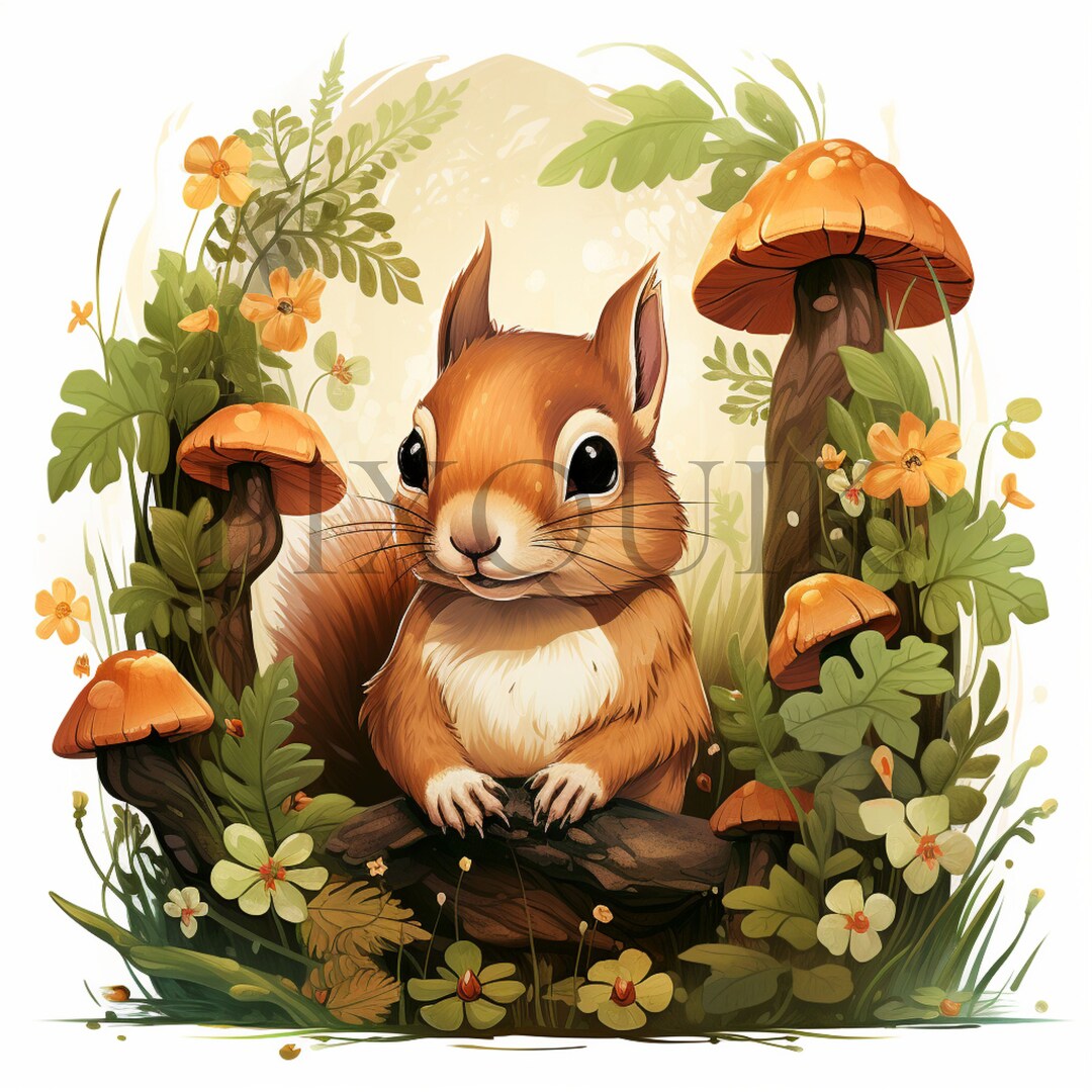 Chipmunk Clipart | Woodland Animal Clipart | 10 High Quality JPG | Cute ...
