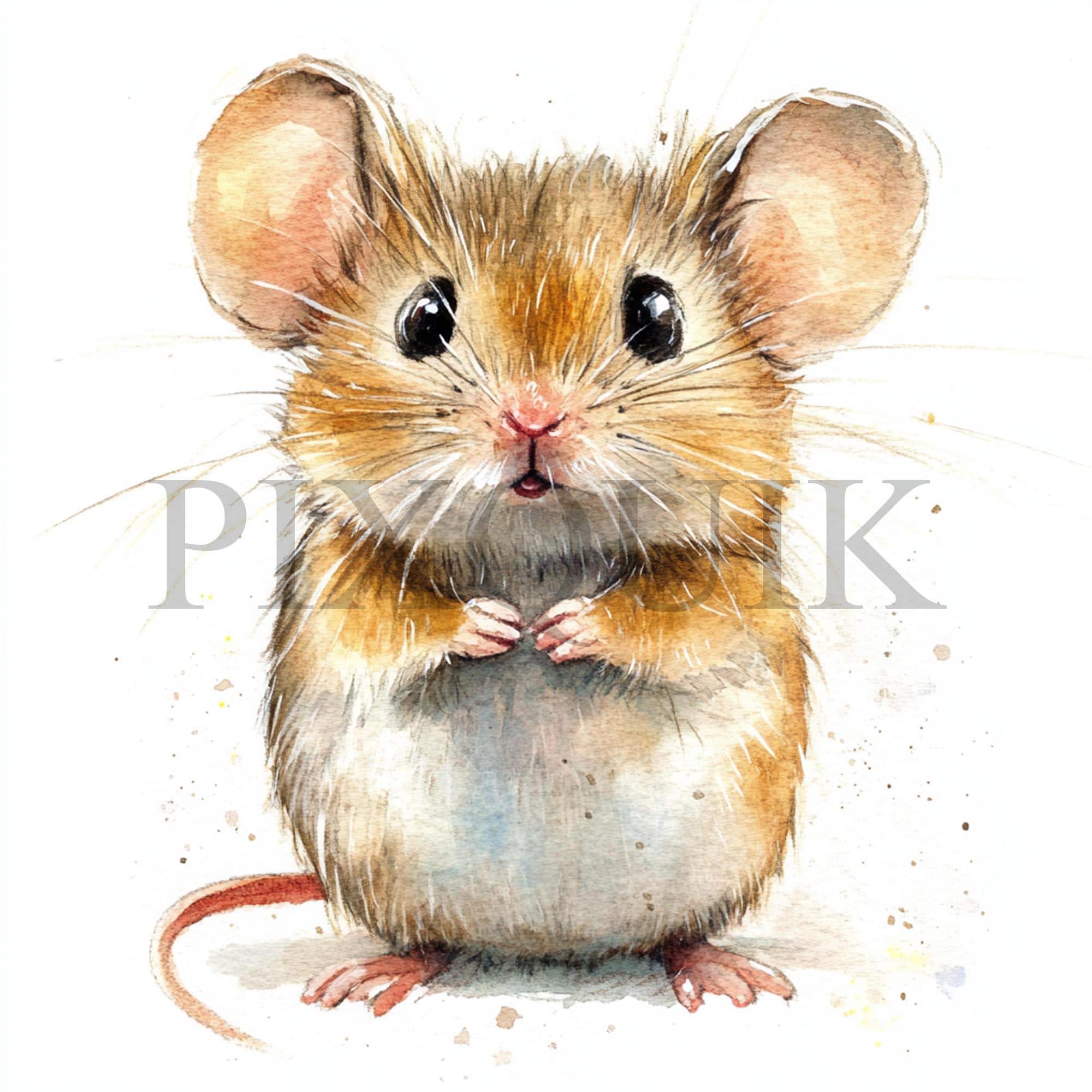 Cute Mouse Watercolor Clipart | Whimsical Art (JPG & PNG) - Etsy