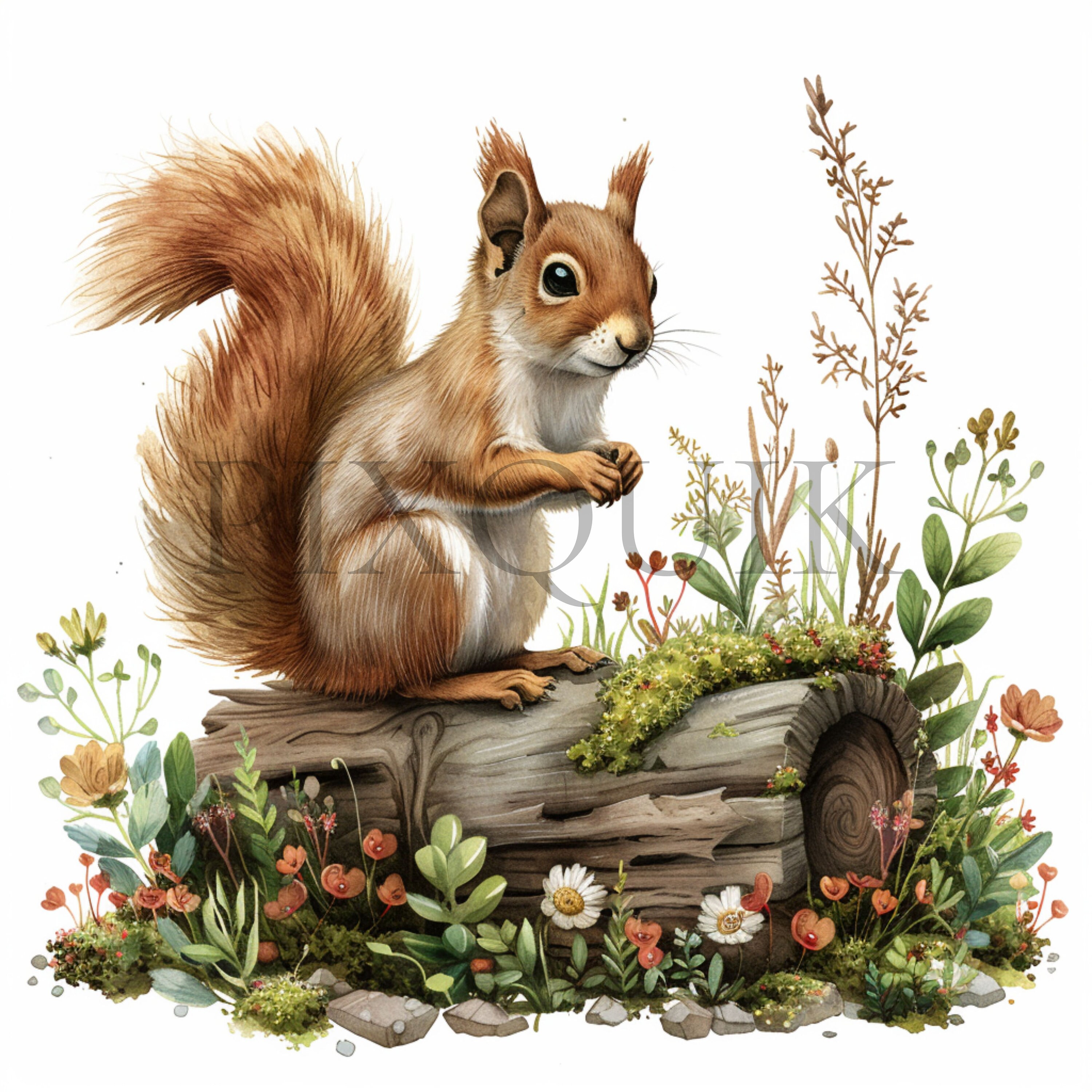 Woodland Animal Clipart Squirrel Clipart 10 High Quality JPG Cute ...