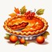 Watercolor Pumpkin Pie Clipart | Fall Harvest Illustration (digital ...