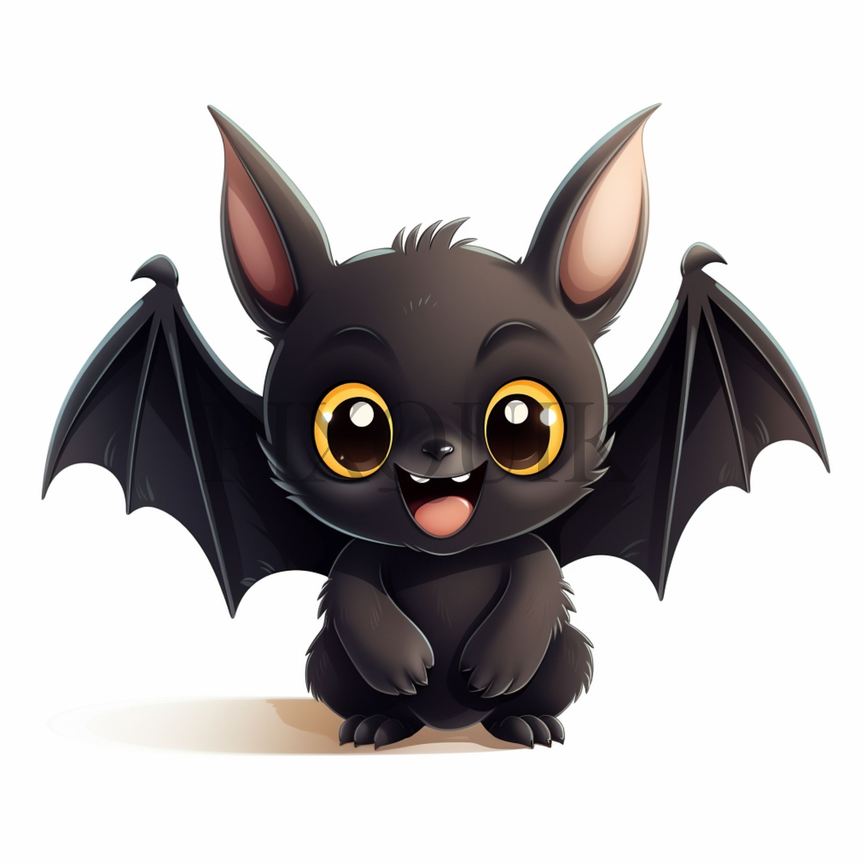 Watercolor Bat Clipart Cute Halloween Bat Clipart 10 High-quality Jpg's ...