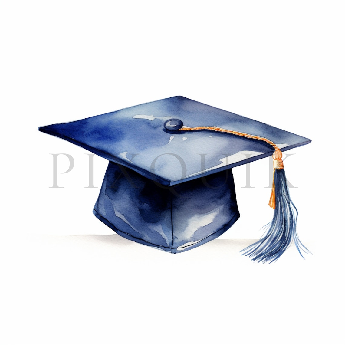 Watercolor Graduation Cap Clipart - 10 High Quality Jpgs | Digital ...