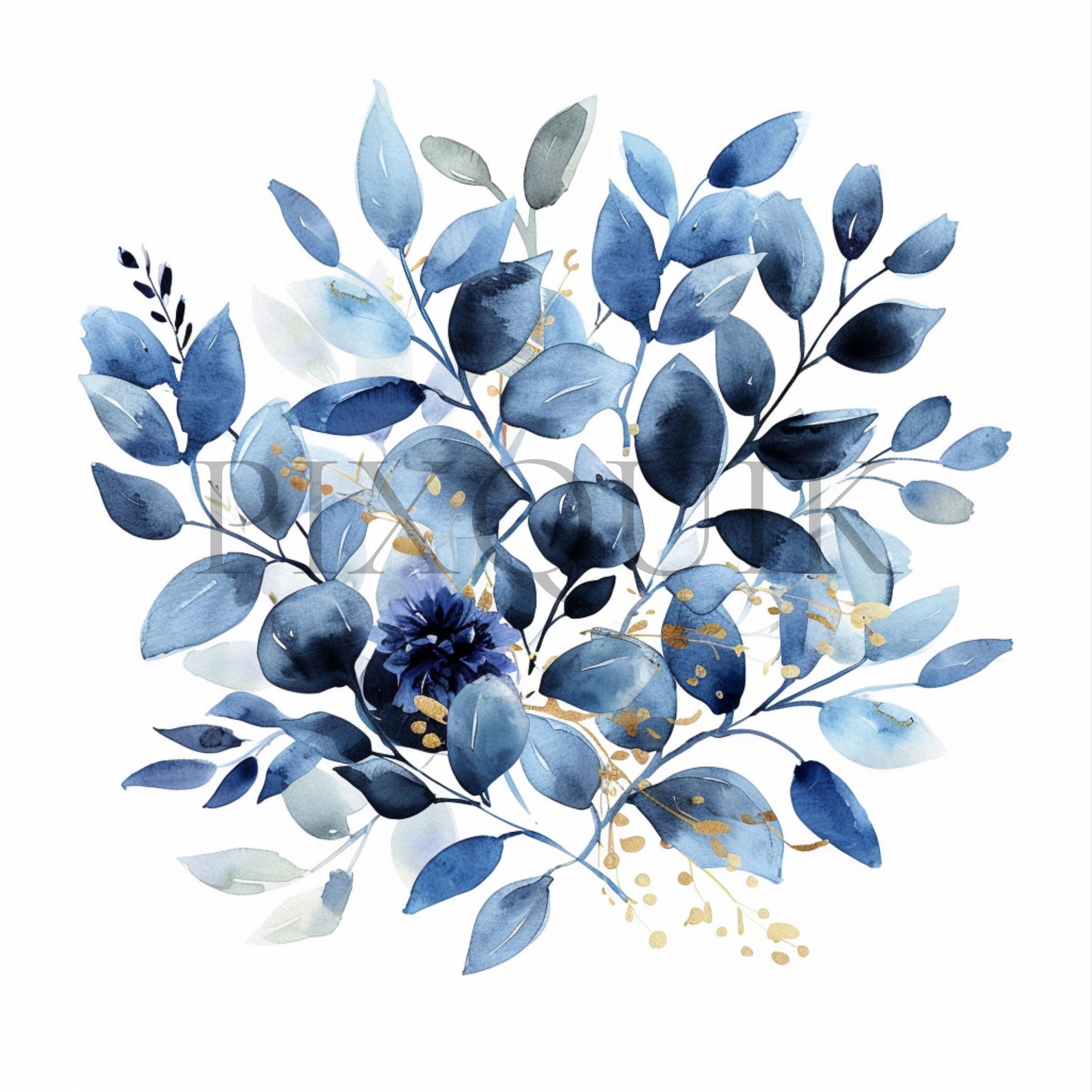 Indigo Plants Clipart 10 High Quality Jpgs Botanical Art Plant Elements ...