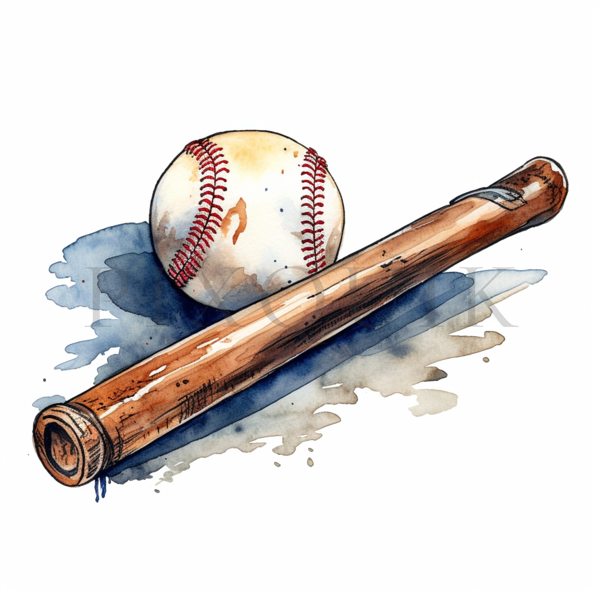 Baseball Bat and Ball Clipart 10 High Quality Jpgs Instant Digital ...