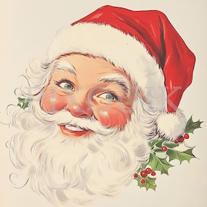 Vintage Santa Claus Clipart | 4 Clipart Files | Card Making | Digital ...