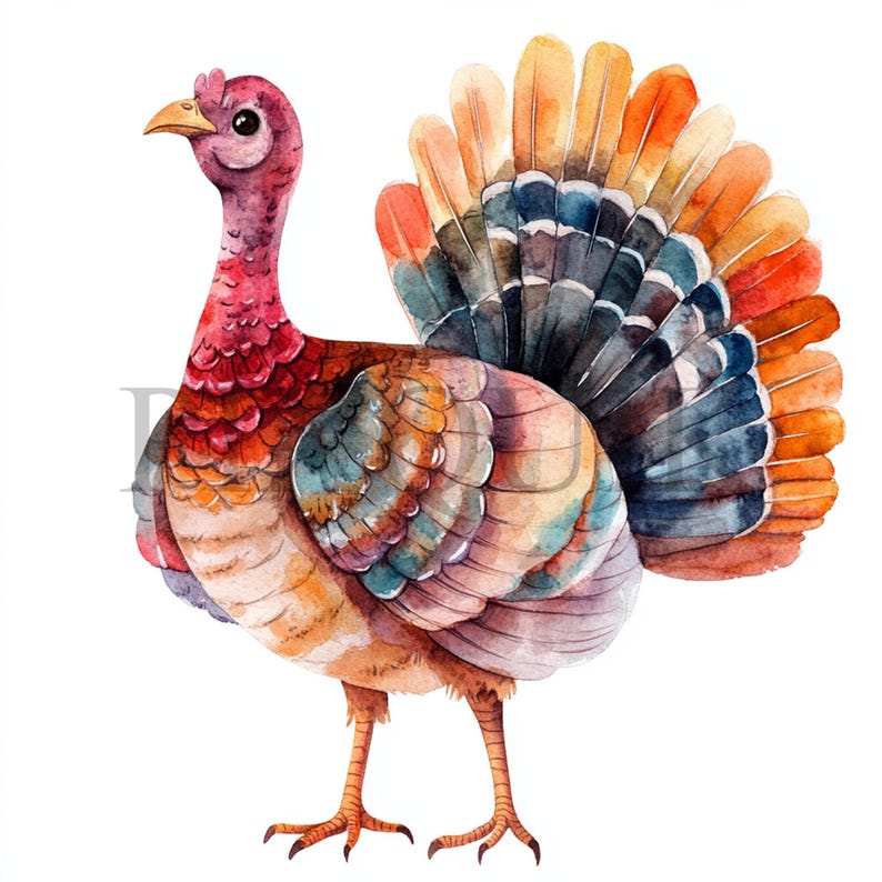 Autumn Turkey Clipart 10 High Quality Jpg's Thanksgiving Turkey ...