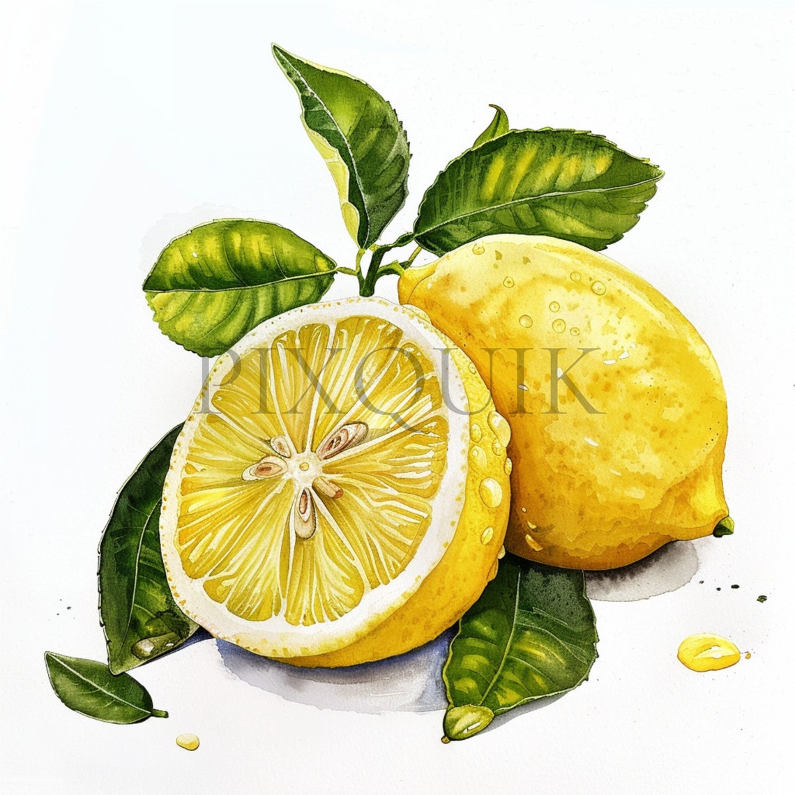 Watercolor Lemons Clipart 10 High Quality JPG Nursery Art Lemons Clip ...