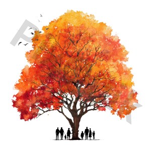 Watercolor Family Tree Clipart Set | 10 High Quality Jpgs | Digital ...
