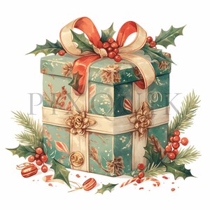 Christmas Gift Box Clipart | Holiday Present Jpgs (digital Download) - Etsy