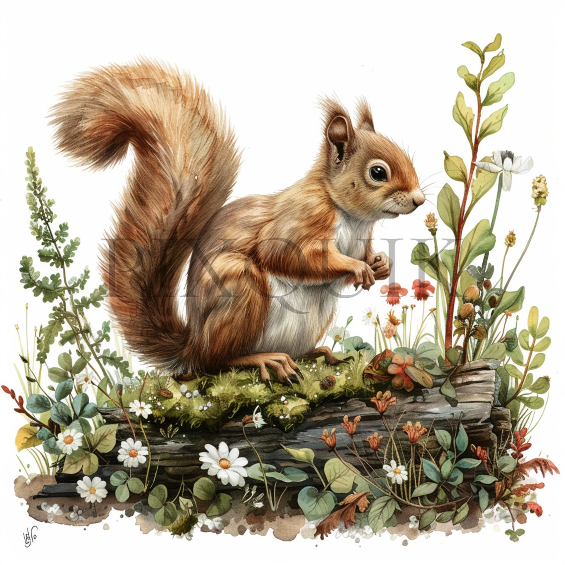 Squirrel Clipart | 10 JPG Woodland Animal Graphics (digital Download ...