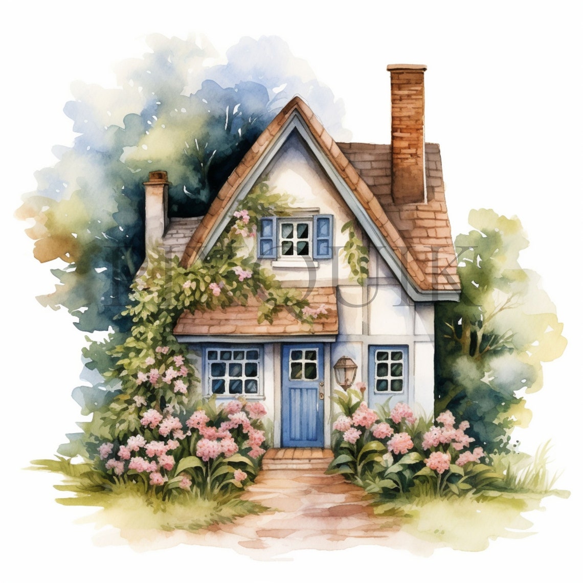Country Cottage Clipart Set 10 High Quality Jpgs Cozy Cottage Graphics ...
