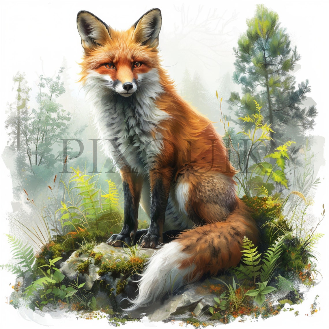 Fox Clipart | Woodland Animals, Card Making (digital Download) - Etsy