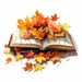 Watercolor Autumn Book Clipart | Fall Leaves (digital Download) - Etsy