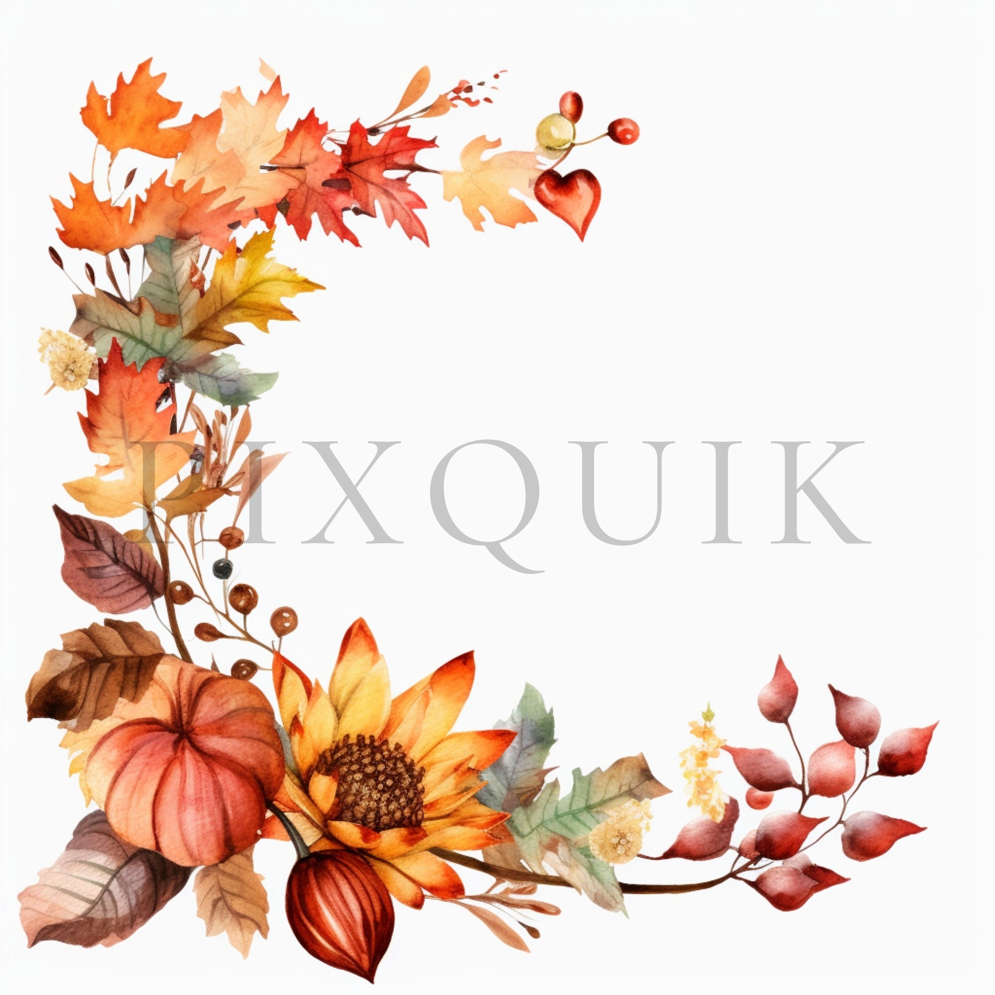 Autumn Border Clipart | 10 High Quality Jpgs | Digital Download ...