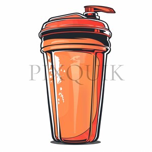 Protein Shaker Bottle Clipart | Fitness Vector Art (digital Download ...