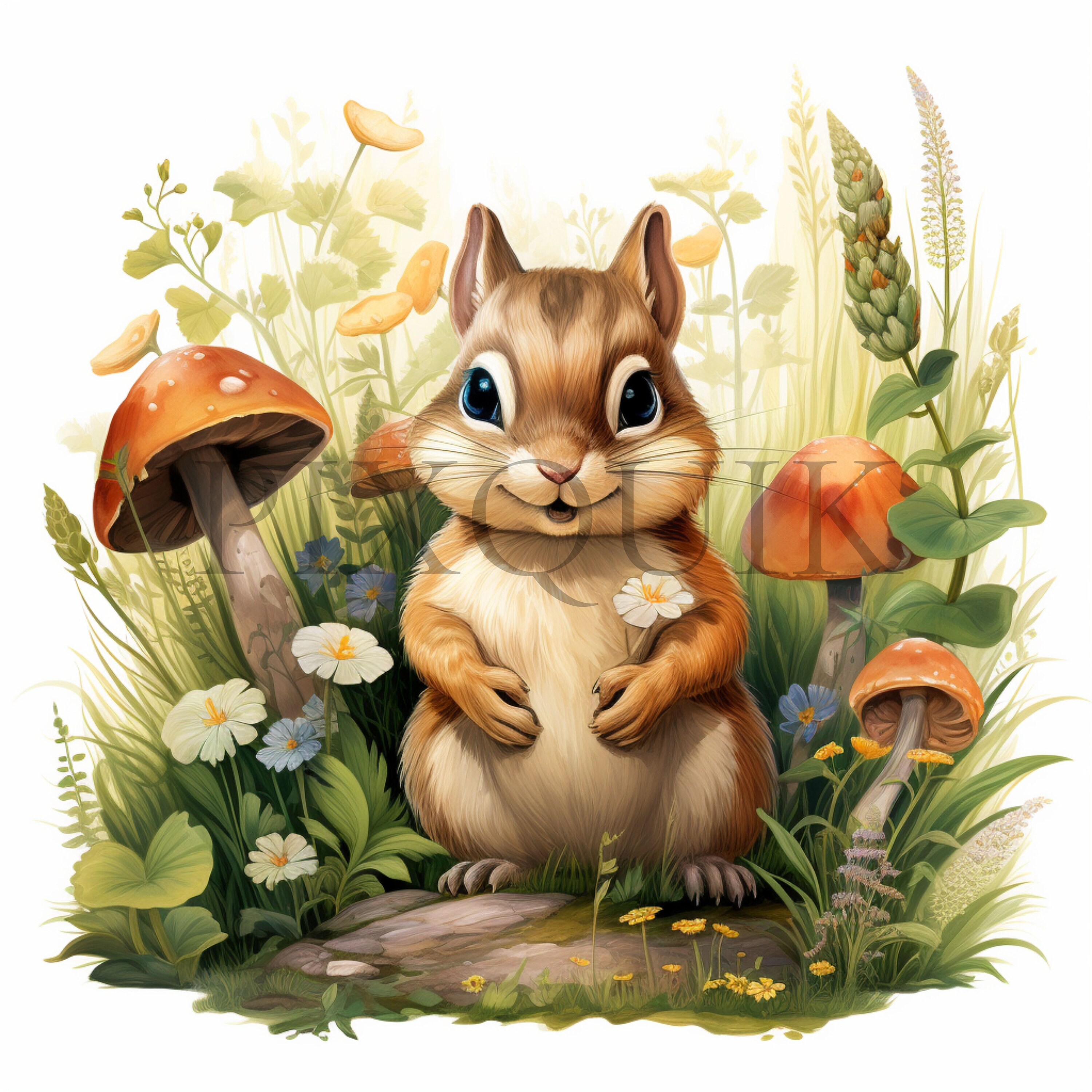 Chipmunk Clipart Woodland Animal Clipart 10 High Quality JPG Cute ...