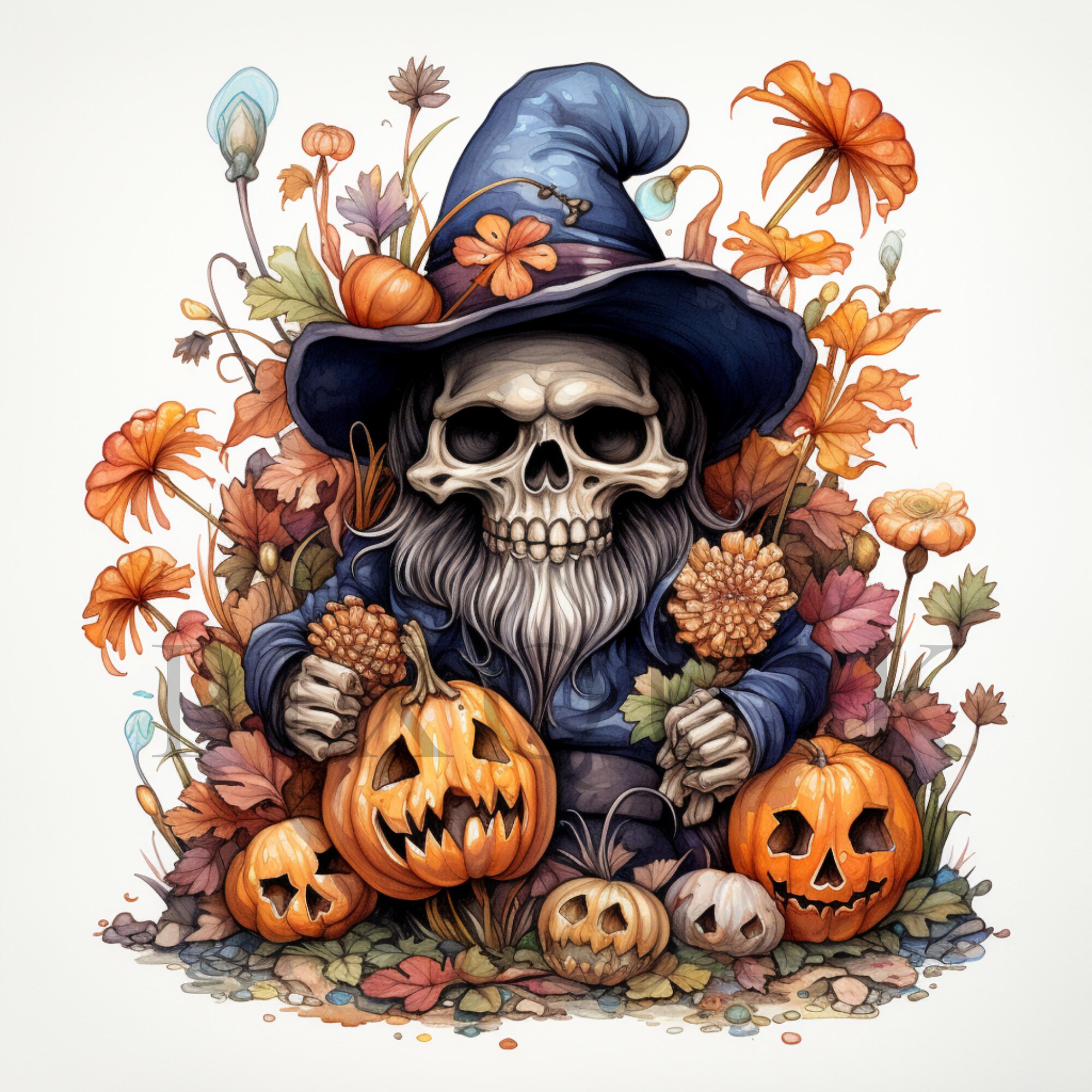 Watercolor Halloween Gnome Clipart | Fall Gnomes (digital Download) - Etsy