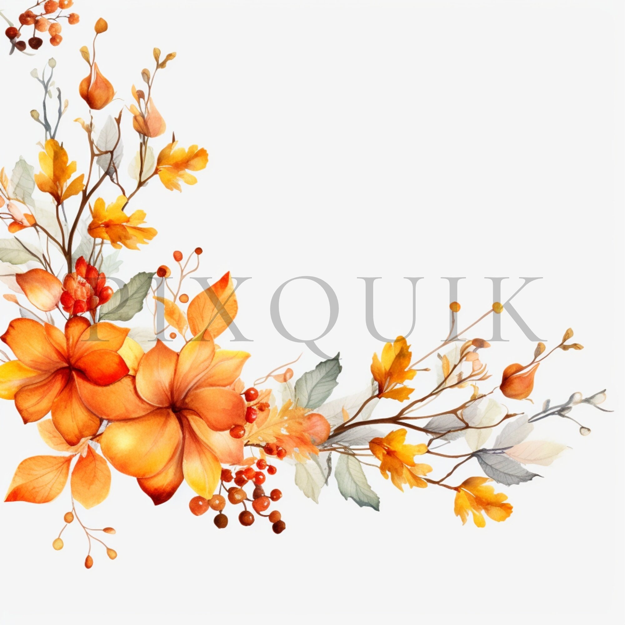 Autumn Border Clipart | 10 High Quality Jpgs | Digital Download ...