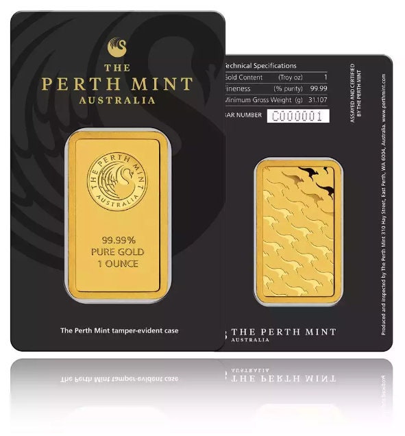 Exclusive Swan the Perth Mint Australia 1 Ounce Plated Bar Package 1 OZ ...