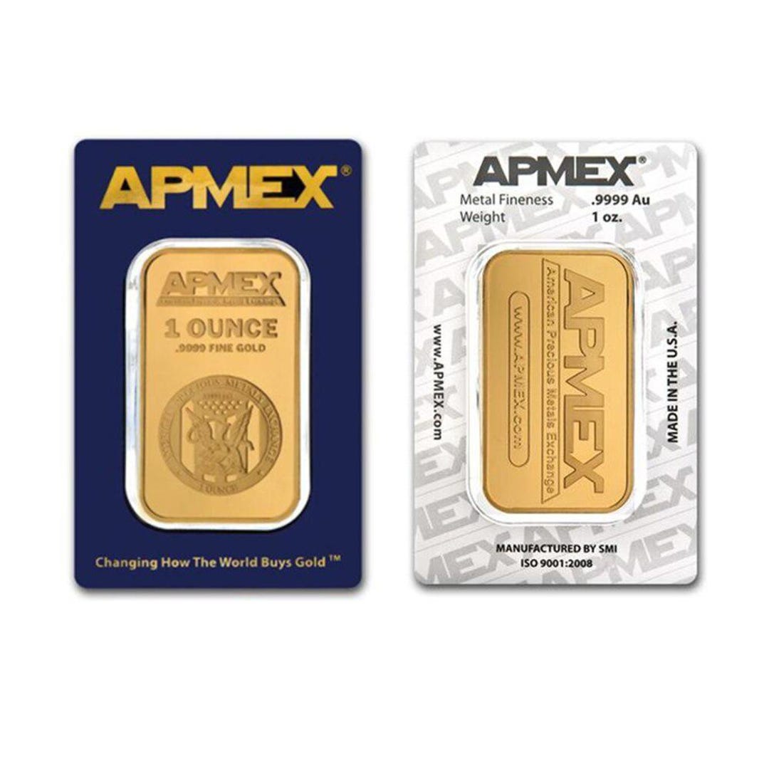 USA APMEX Gold 1 Ounce Troy Replica | Plated Bar Package Bullion ...