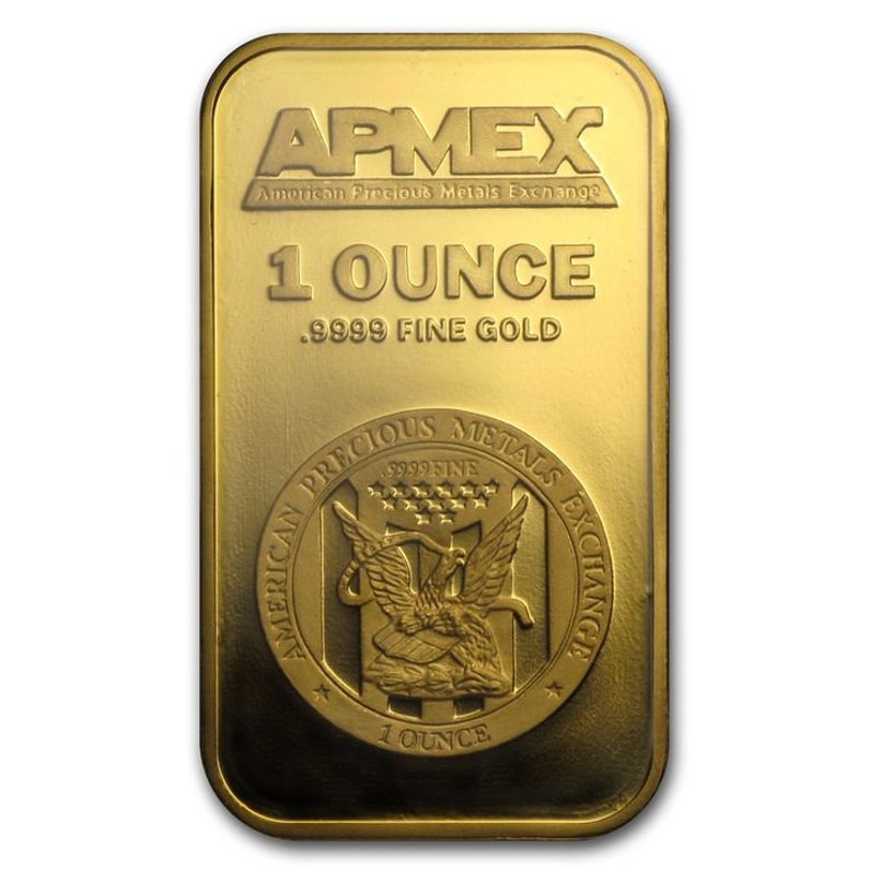 Exclusive USA APMEX 1 Ounce Troy Replica | Bar Bullion Gold Color ...