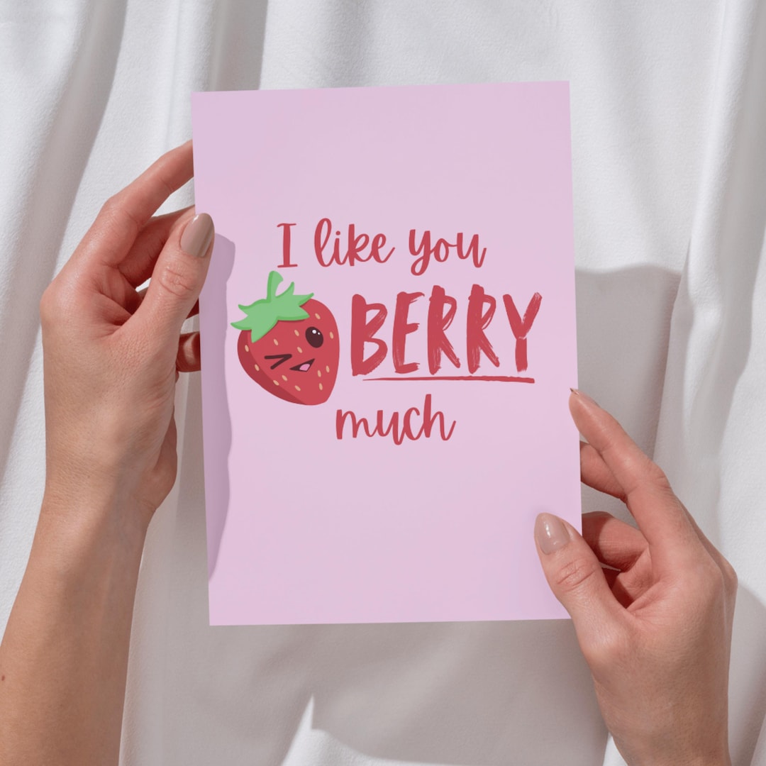 I Like You Berry Much | Cute Printable Wall Art | High-resolution ...