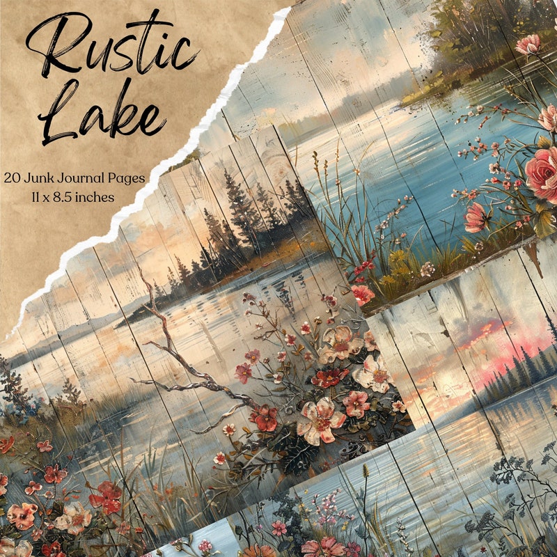 Scrapbook Paper Lake Themed - Etsy