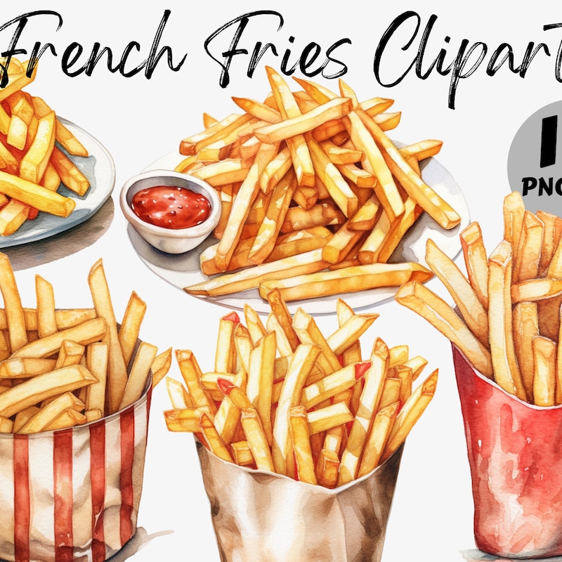 French Fries Clipart - Etsy