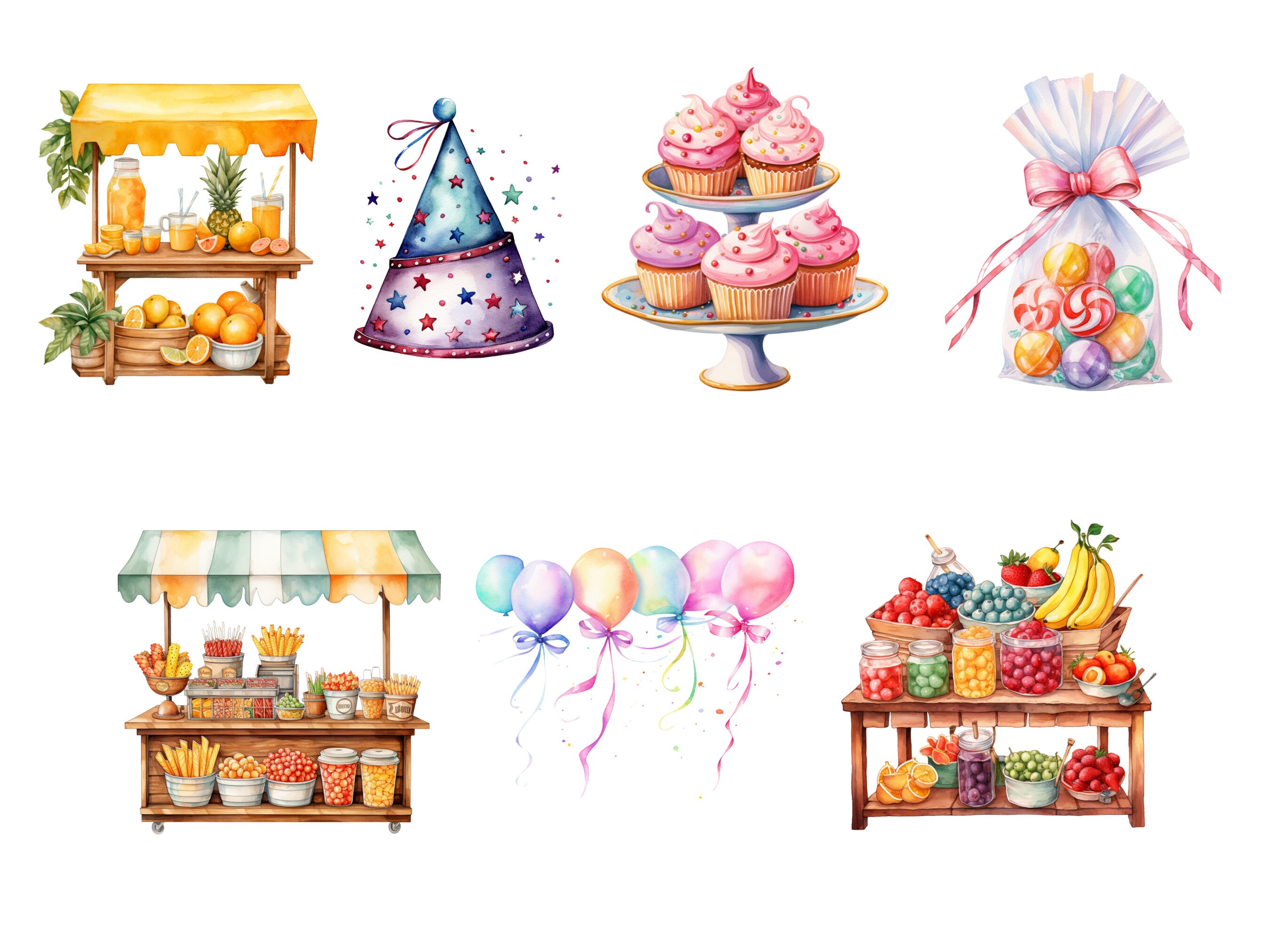 Birthday Party Clipart | Party PNG Bundle | Images for Scrapbook ...