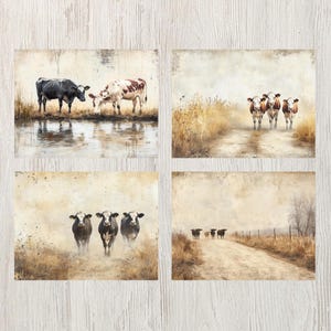 Cow Junk Journal Papers Kit Animal Ephemera Printable Download Mixed ...