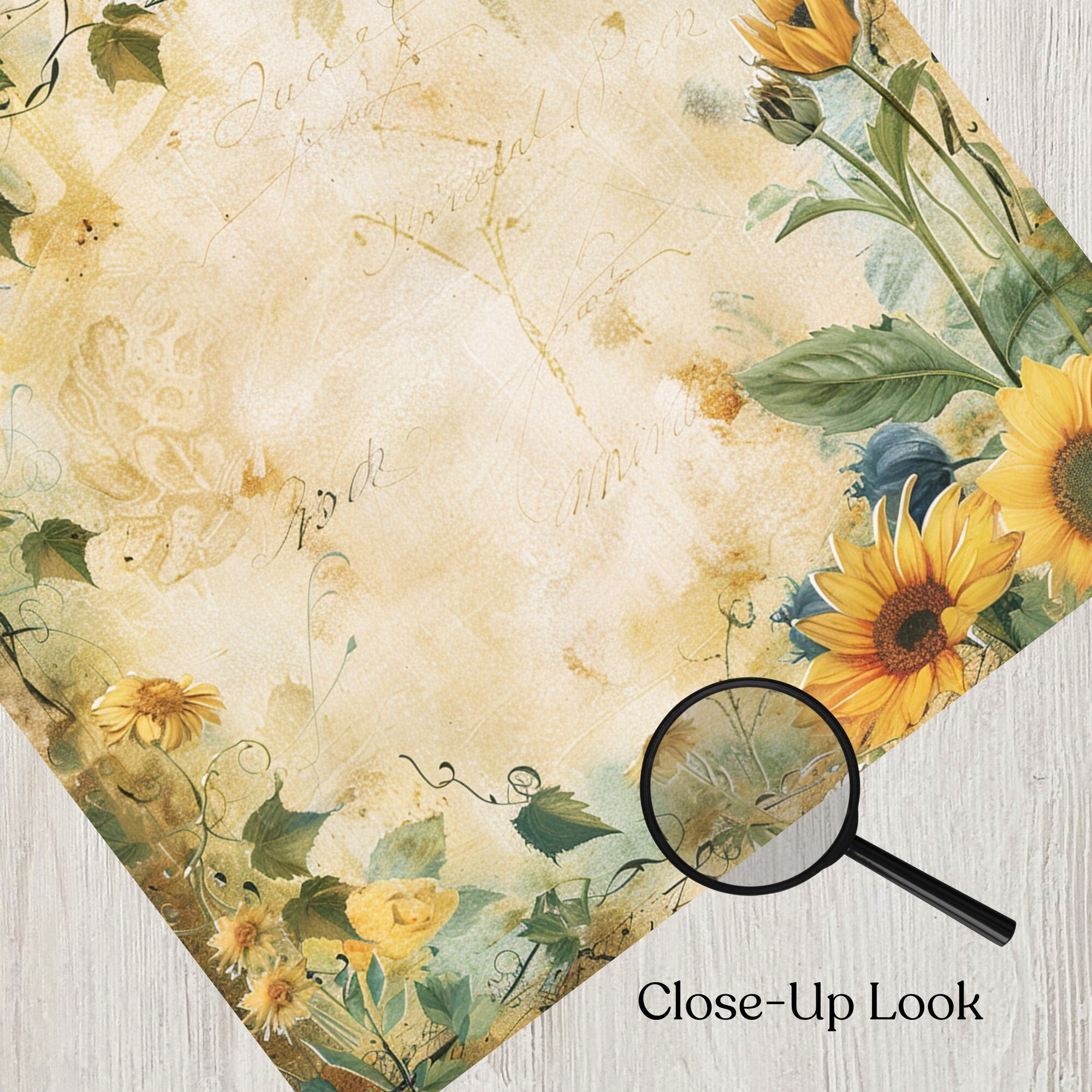 Sunflower Border Printable Digital Paper Pack Background Card Making ...