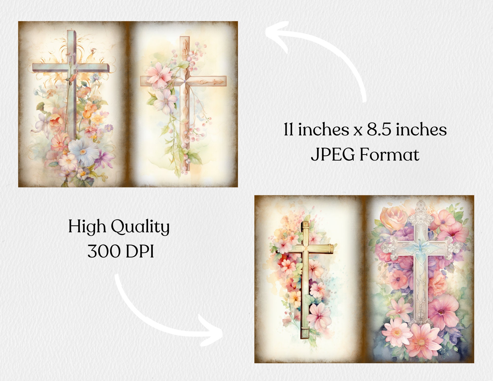 Easter Cross Junk Journal | Holy Week Ephemera | Spring Scripture Kit ...