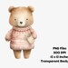 Watercolor Teddy Bear PNG Clipart Bundle Teddy Bear - Etsy